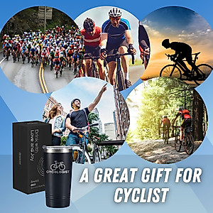 Onebttl Biker Cyclist Gifts for Men, Tumbler Travel Coffee Mug, Bicycle Enthusiasts, Roadbike MTB, Boyfriend Husband Dad Father's Day, Stainless Steel Insulated 20oz/590ml - Cycologist