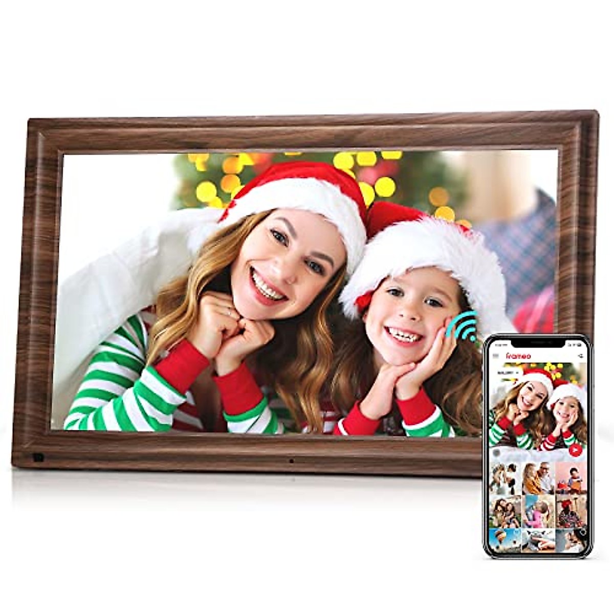 Digital Photo Frame 16 Inch WiFi Digital Picture Frame IPS HD Touch Screen Smart Cloud Photo Frame with 32GB Storage, Auto-Rotate, Share Photos or Videos Instantly from Anywhere via Frameo App