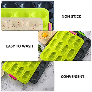 Silicone Bread Forms Non Stick Bakery Trays Eclair Pan Non Stick Mold Loaf Tin Bread Toast Mould Toast Brownie Mold Baking Tools Kitchen Dining Bar Supplies