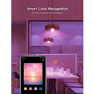 Govee Smart Light Bulbs, WiFi Bluetooth Color Changing Light Bulbs, Music Sync, 54 Dynamic Scenes, 16 Million DIY Colors RGB Light Bulbs, Work with Alexa, Google Assistant, 800 Lumen, 8 Pack