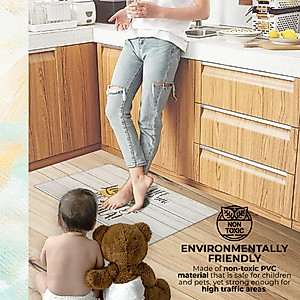 Generic JCB Home Anti-Fatigue Lemon Kitchen Mat. Memory Foam Kitchen Mat with Non-Slip Surface. Farmhouse Tequila Lemon Kitchen Rug. 18 inch x 30 inch