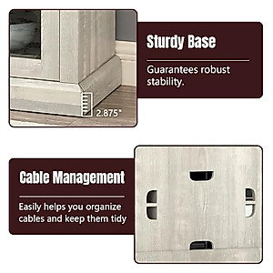 Zevemomo Fireplace TV Stand, 60", Rustic Grey