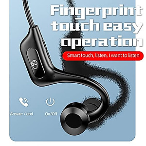 Bone Conduction Headphones Wireless Bluetooth Earphones Open Ear IPX5 Waterproof Long Battery Life Sports Headphone with Microphone Headset for Running Cycling Hiking Workout Driving Android iOS Pink