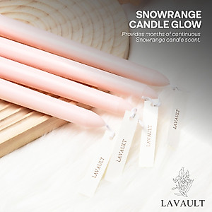Lavault Taper Candles for Dinner Tables - Tall Candle Sticks - Slow-Burning Tapered Candles - Long Candles for Home, Events and Special Occasions- Pink - Floral Aroma