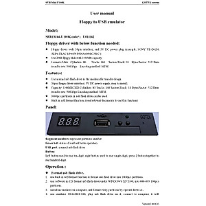 GoTEK SFR1M44-U100 3.5 Inch 1.44MB USB SSD Floppy Drive Emulator Black