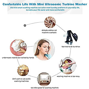 ASSINAI Portable Mini Washing Machine, Ultrasonic Washing Machine 3 In 1 Dishwasher Mini Light, Convenient for Travel, Family Business Travel, USB