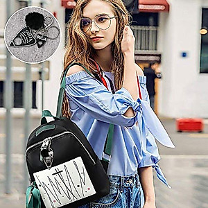 SNcek Women Ouija Board Resin Pompom Charms Car Wallet Cute Keychains Accessories For Key Chains Women For Car Keys Handbag Keyring Gothic Gift (Black)