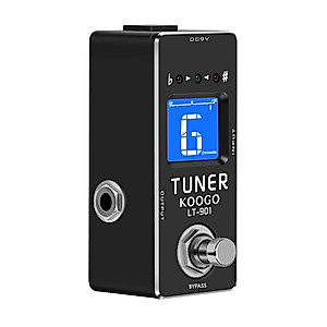 Koogo Tuner Pedal High Precision Chromatic Guitar Tuners Pedal True Bypass