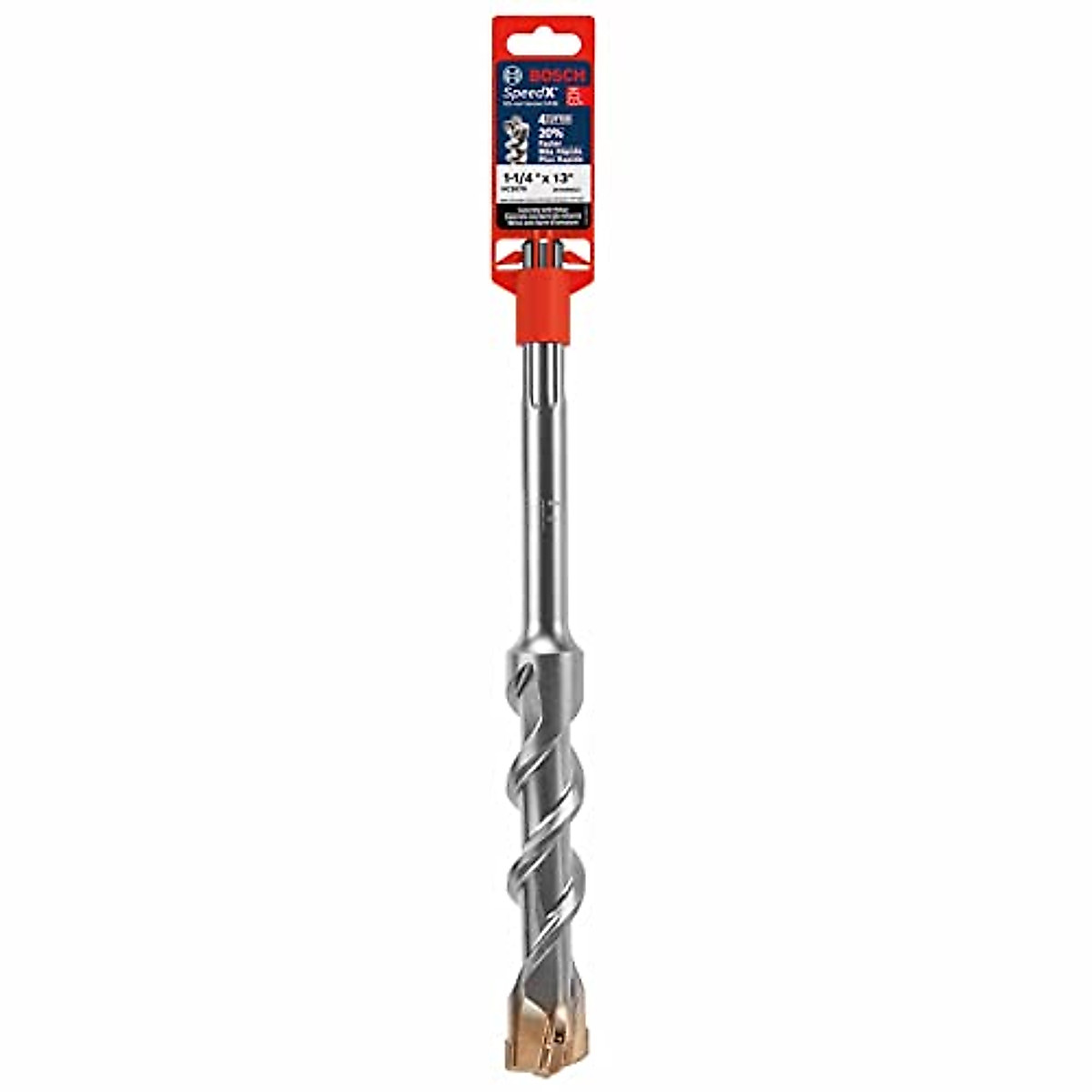 BOSCH HC5070 1-1/4 In. x 13 In. SDS-max Speed-X Carbide Rotary Hammer Bit for Concrete Drilling