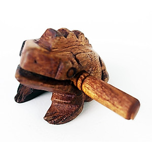 Guiro Percussion Instruments Wooden Frog 3 Pieces Set of 3 Natural Wood Güiro Frog Black Green Wood Carving