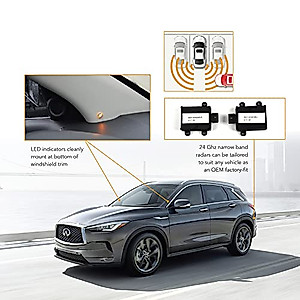 Brandmotion Radar Blind Spot System with Cross Traffic Detection RDBS-1500 | Seamless Integration | Lane Change Assist | 40ft Range Radar | Audible / Visual Driver Alert for Vehicles 2007 and Newer