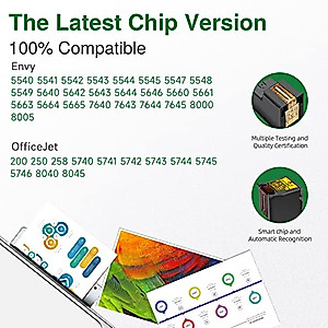 Economink Remanufactured 62 Black Ink Cartridge Replacement for HP 62XL High Yield to use with Envy 7640 5660 5540 7645 7644 5643 5640 5661 5642 7643 OfficeJet 250 200 5741 5740 5745 (1 Pack)