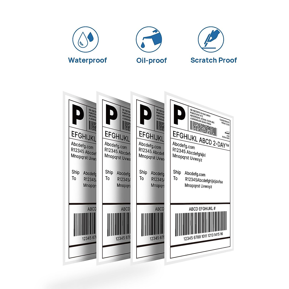 4"x6" Direct Thermal Shipping Label Compatible with Zebra, JADENS, iDPRT SP410, POLONO Perforated Postage Label Paper for MUNBYN, Rollo, Jiose, Permanent Adhesive, Commercial Grade, 200 Labels/Roll