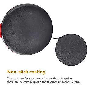 Portable Electric Crepe Maker 110V 8” Household Pancake Machine with Auto Temperature Control Non-stick Crepe Pan for Pancake, Blintz, Chapati,Including Egg Beater & Batter Pot Red&Black 1Pack