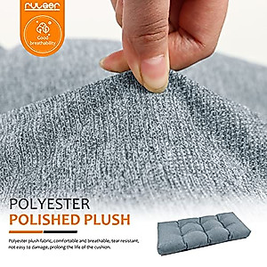 RULAER Indoor/Outdoor Tufted Bench Cushion 36x14'' for Patio Furniture Soft Comfortable Window Seat Cushions for Multi-Scene Durable Non-Slip Washable Garden Patio Swing Furniture Pads,Grey