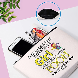 GJTIM Movie Inspired Pooh Bear Travel Bag Pooh Bear Accessories Pooh Zipper Pouch for Bear Lovers (Loved Pooh Bag)