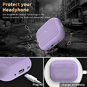 YIPINJIA AirPods Pro 2 Case, [10 in 1]AirPods Pro 2nd Generation 2022 Accessories Set Kit, Soft Silicone Shockproof Protective Cover with Different Earbuds Accessories for New Apple Airpods Pro-Purple