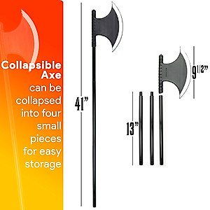 Skeleteen Viking Medieval Costume Axe - Grim Reaper Executioner Fake Blade Costume Battle Axe
