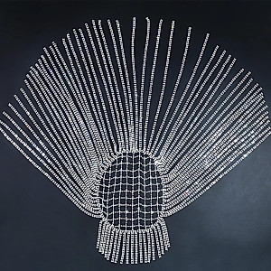 STONEFANS Long Rhinestone Headpiece Cap 1920s Tassel Crystal Flapper Head Chain Gatsby Belly Dance Hair Accessories for Women (silver)