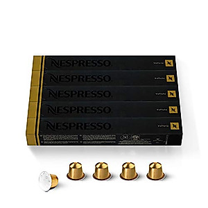 Nespresso Capsules OriginalLine, Volluto, Mild Roast Espresso Coffee, Brews 1.35oz, 10 Count (Pack of 5), (ORIGINAL LINE ONLY)