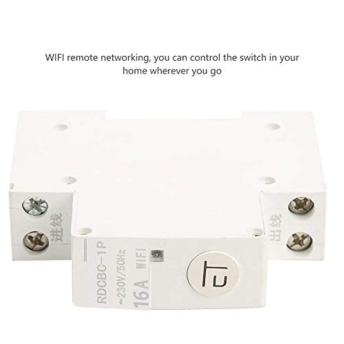 Smart Breaker 1P AC230V IP20 Intelligent Circuit Breaker Remote Control Miniature Circuit Breakers Switch Overload for Distribution Box (1P 16A)
