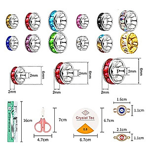 5000 Pieces Round Rondelle Spacer Beads Crystal Necklaces Bracelets DIY Jewelry Making