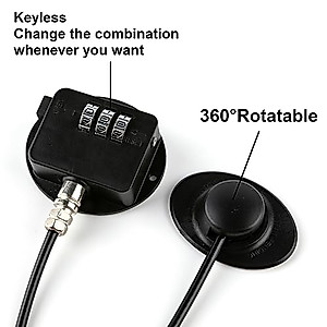 Refrigerator Lock Combination Fridge Lock Freezer Child Safety Lock Door Lock with Strong Adhesive (2, Black)