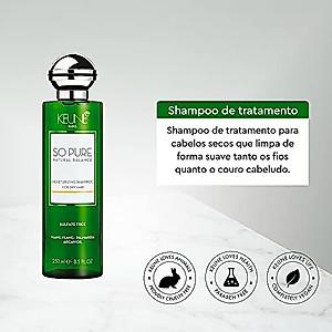 Keune So Pure Moisturizing Shampoo, Hydrating & Restorative Cleanser for Dry Hair, 8.5 Fl Oz