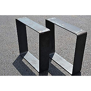 Metal Table Legs, Bent Trapezoid Style - Any Size and Color
