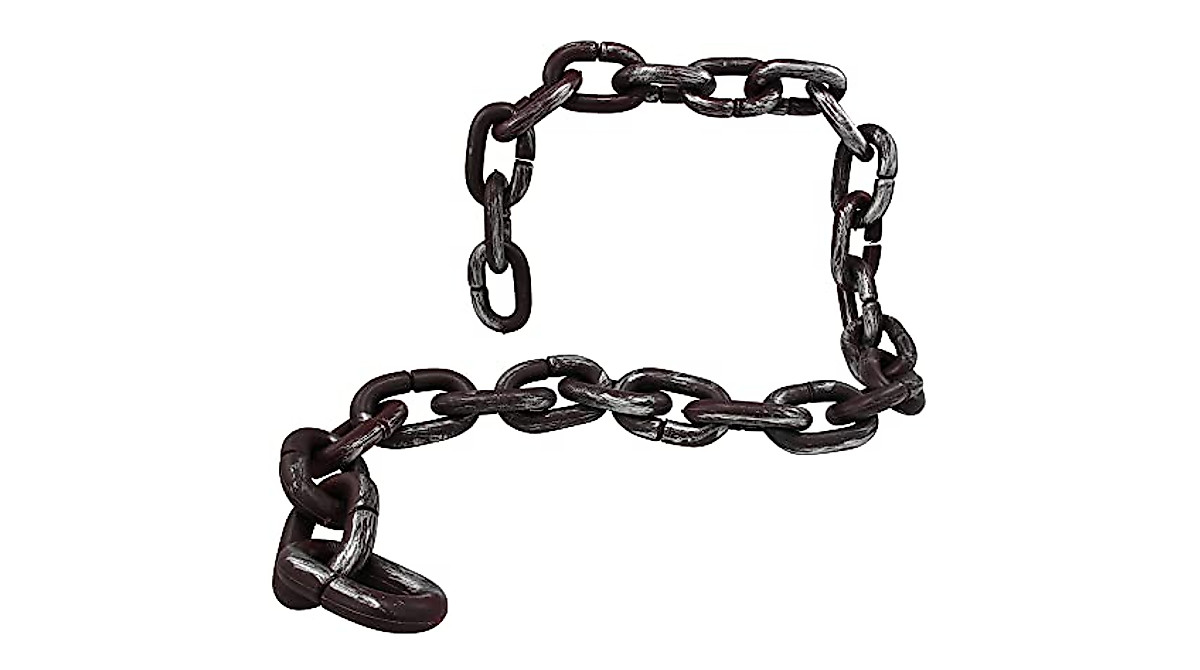 46" Fake Rusty Chain Prop | Halloween, Haunted Decor & Cosplay