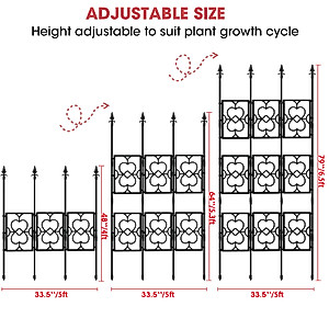 MQHUAYU 78.74" H*35.43" W Climbing Plant Outdoor Trellis, Rust Resistant Sturdy Garden Trellis with Thickened PE Plastic, Trellis Screen Plant Stand for Climbing Roses Clematis Vines Vegetables