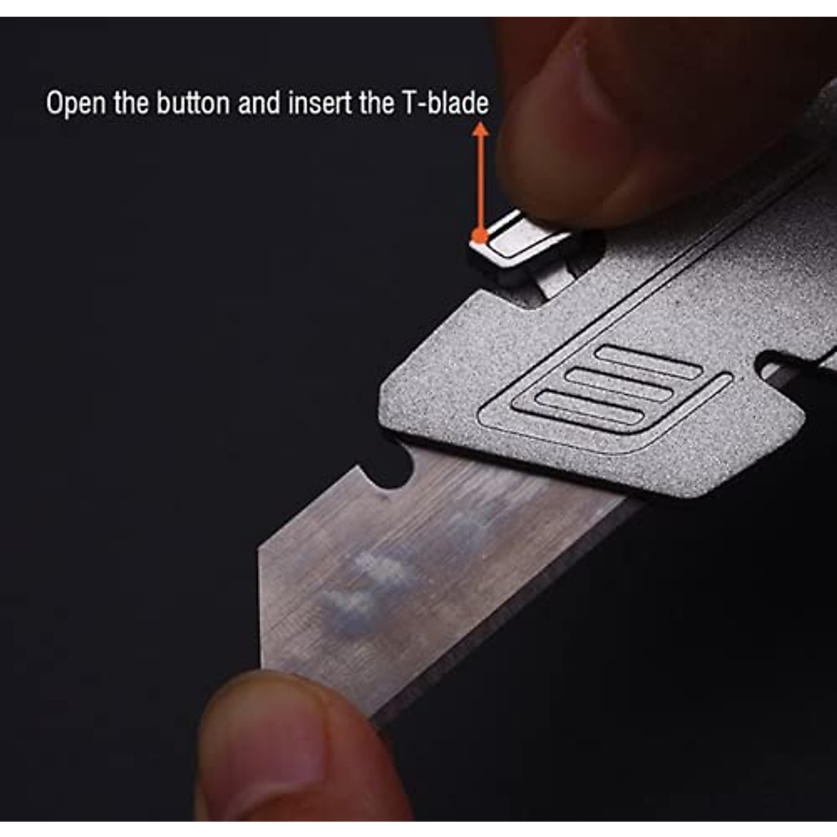 Edward Tools Folding Utility Knife with SK5 Replacement Blades - Foldable Razor Knife with Locking Release Button - Metal Belt Clip - Quick Snap Lock Blade Change - Wire Stripping Notch (1)