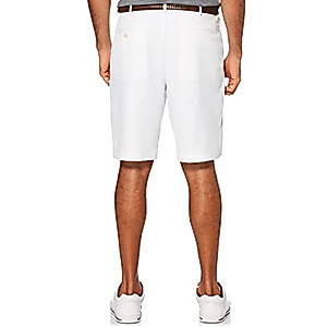 PGA TOUR mens Flat Front With Expandable Waistband, 9" Inseam Golf Shorts, Bright White, 36 US