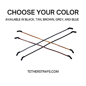 TETHER Leather Slim Eye Wear Retainer/Sunglass Strap/Eye Wear Strap (Brown)