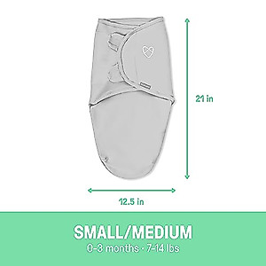 SwaddleMe by Ingenuity Original Swaddle, Size Large, For Ages 3-6 Months, 14-18 Pounds, Up to 30 Inches Long, 3-Pack Baby Swaddle Blanket Wrap