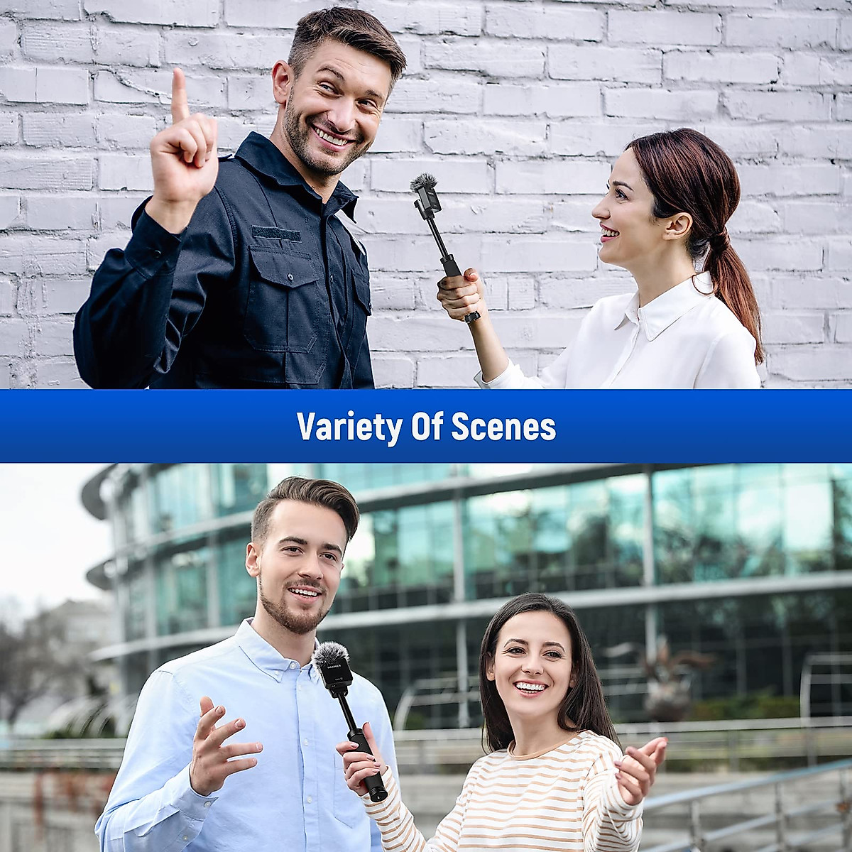 Neewer 8.7"/22cm Telescoping Interview Mic Handle for Wireless Go, Lavalier Video Microphone Handheld Adapter with Cold Shoes Compatible with RODE Wireless Go II DJI Mic CM22, MS003