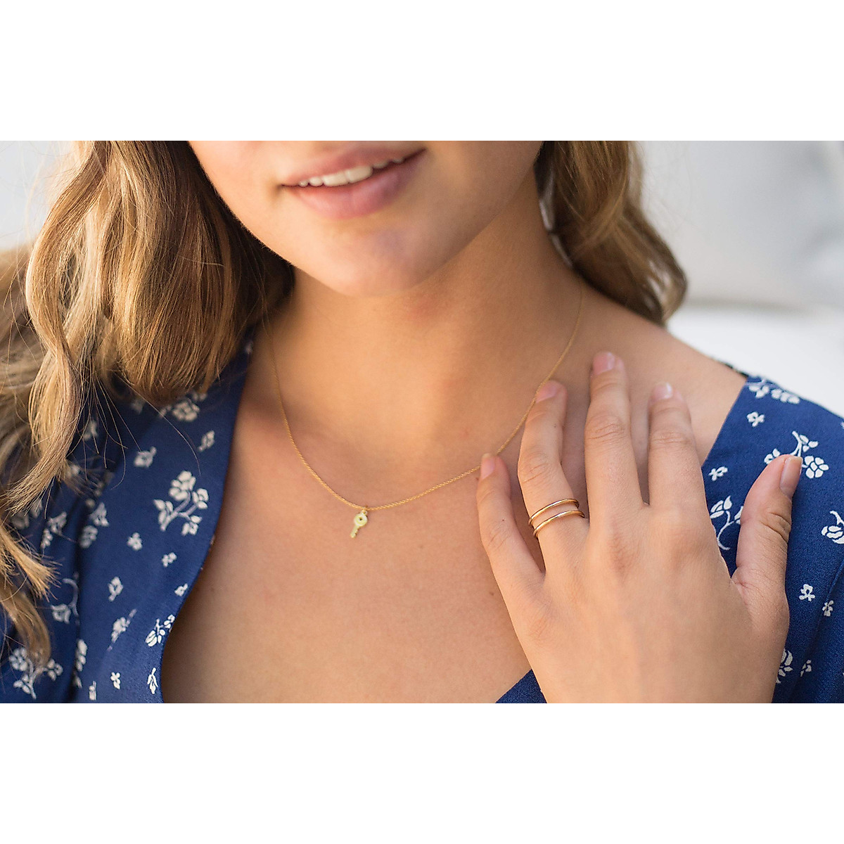 Honeycat Double Stack Open Adjustable Ring in Gold, Rose Gold, or Silver | Minimalist, Delicate Jewelry (Silver, 8)