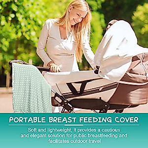 Sintege 3 Pcs Breastfeeding Cover Nursing Scarf Privacy Nursing Covers Soft Nursing Poncho Nursing Blanket for Breastfeeding Boys and Girls Seat Infant Car Seat Canopy Cover