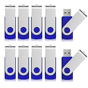 Aiibe 16 GB Flash Drive Bulk USB Flash Drive 16GB 50 Pack USB 2.0 Thumb Drives Memory Stick USB Drive 16GB, Blue