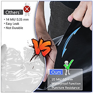 Pond Liner 7 x 10 Ft HDPE Pond Liners, 20 Mil UV Resistant Preformed Pond Liner Easy Cutting, Pond Liner for Natural Looking Ponds, Waterfall, Koi Pondsand Water Garden (Black)