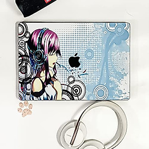 Nekoty Textured Laptop Skins compatible with MacBooks Pro 16" 14" 13" Air 13" 2019-2022 - Singing Anime Girl