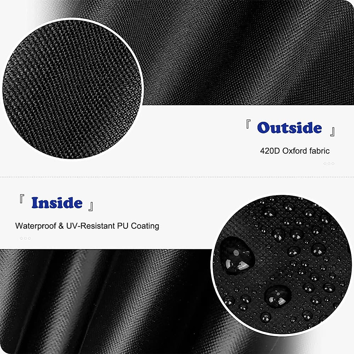 SUNSURE Deck Box Cover Heavy Duty Waterproof Outdoor Ottoman Bench Cover for Keter Large Deck Boxes Rectangular Storage Box Cover with Drawstring and Zipper (62x32x28in)