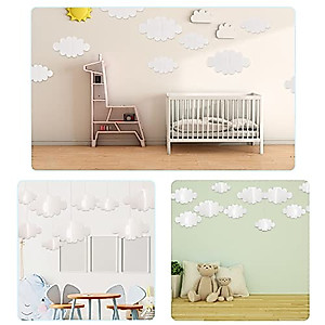 16 Pcs 3D Cloud Decorations Hanging Clouds for Ceiling Artificial Clouds Props Fake Cloud Ornaments Wall Decor Clouds Imitation Decorations Baby Shower Ceiling Party Nursery Children Room Art Wedding