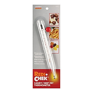 Maverick Housewares Redi-Chek Candy and Deep Fry Thermometer, Red