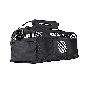 Sanabul Lab Series Mesh Duffel Gym Bag (Black/White, Oversize)