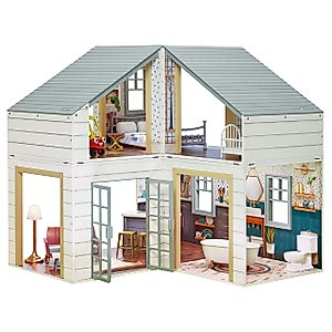 Little Tikes® Real Wood Stack ‘n Style™ Dollhouse with 14 Accessories and Many Combinations to Customize, Personalize, Dream, Design and Build and Play with Any 12-Inch Dolls
