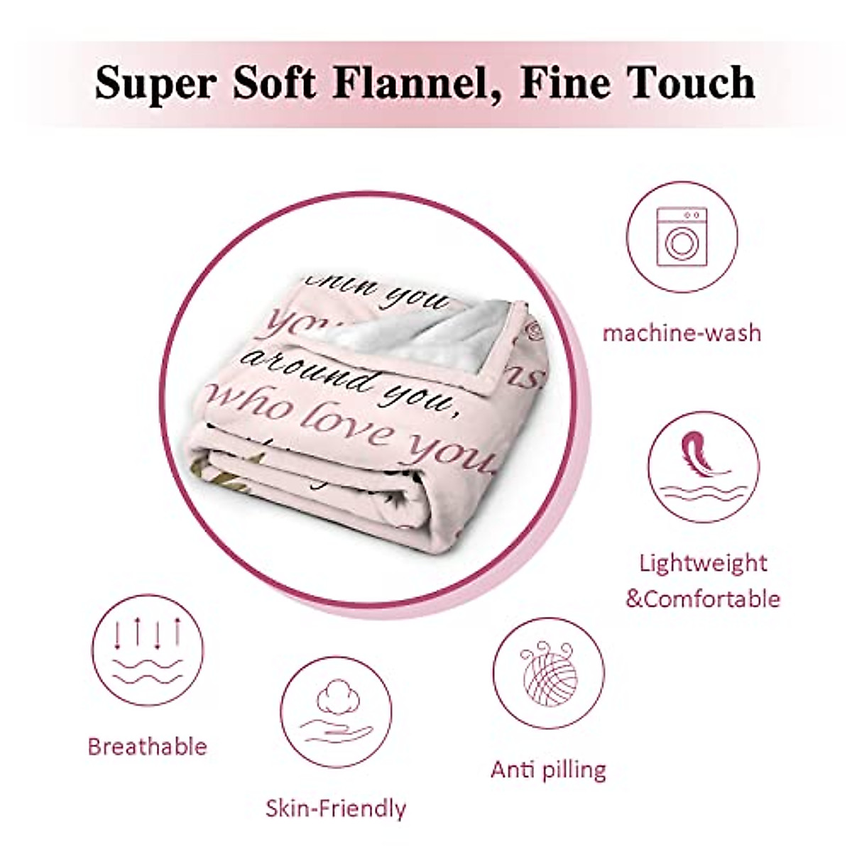 JIYEPOPO 70th Birthday Gifts for Women, Happy 70th Throw Blanket 60"x50", 70 Years Old Birthday Gifts for Her Wife Mom 60"x50"