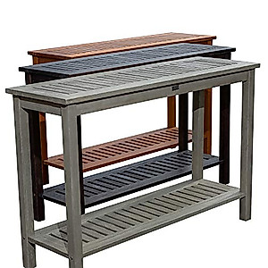 DTY Outdoor Living Longs Peak Eucalyptus Console Table, Espresso