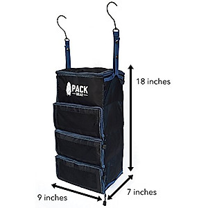 Pack Gear Hanging Carry-On Organizer - Our Standard Hanging Luggage Organizer Fits Any Carry On - Our Hanging Packing Cubes For Travel Use Mesh Windows to Make Finding Clothes Easy (Green, S)