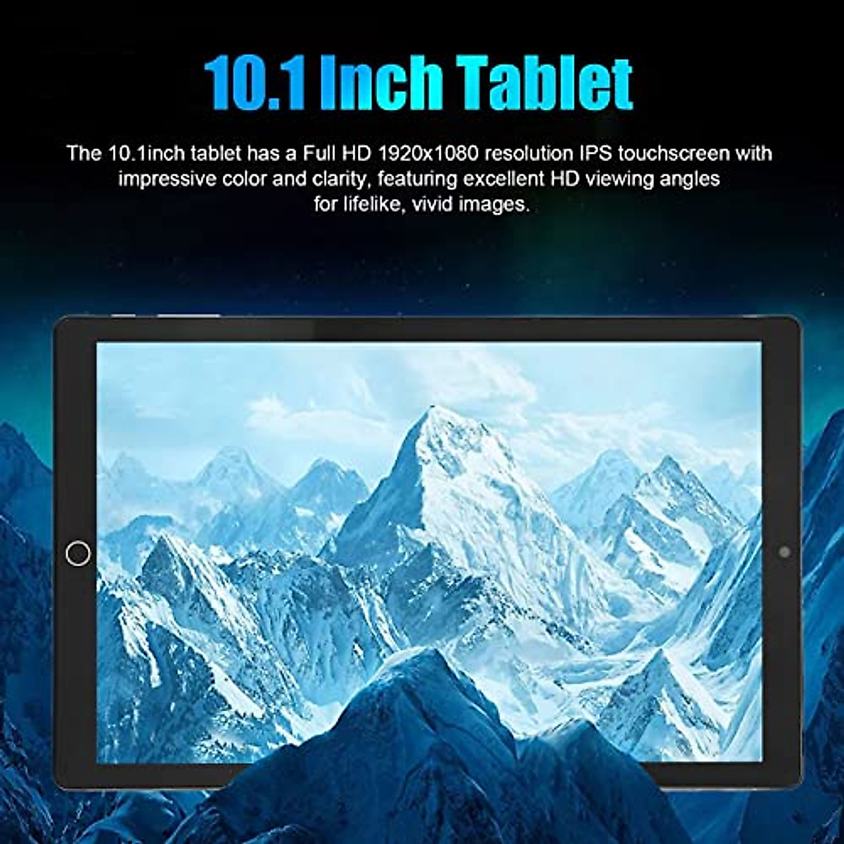 Qinlorgo 5MP 13MP 1920x1080 TypeC Tablet PC 10.1 Inch Tablet PC 100-240V Blue for Online Video (US Plug)